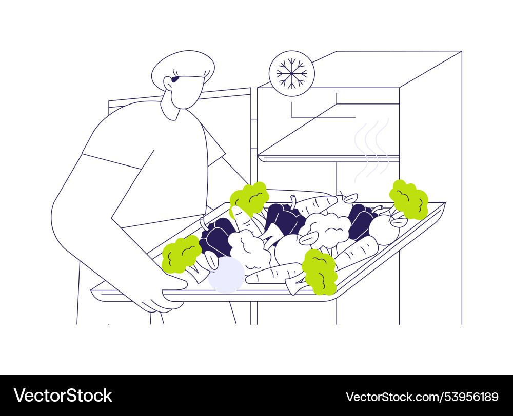 Food freezing abstract concept Royalty Free Vector Image