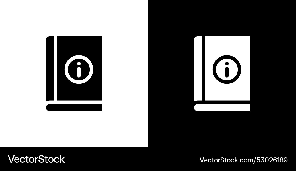 Information book icon logo set Royalty Free Vector Image