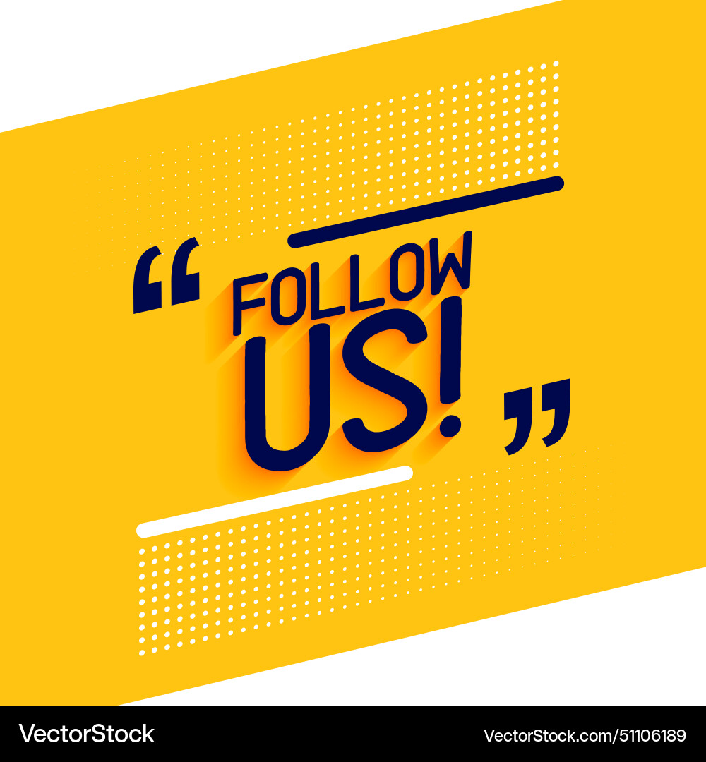 Modern follow us concept template for web channel Vector Image