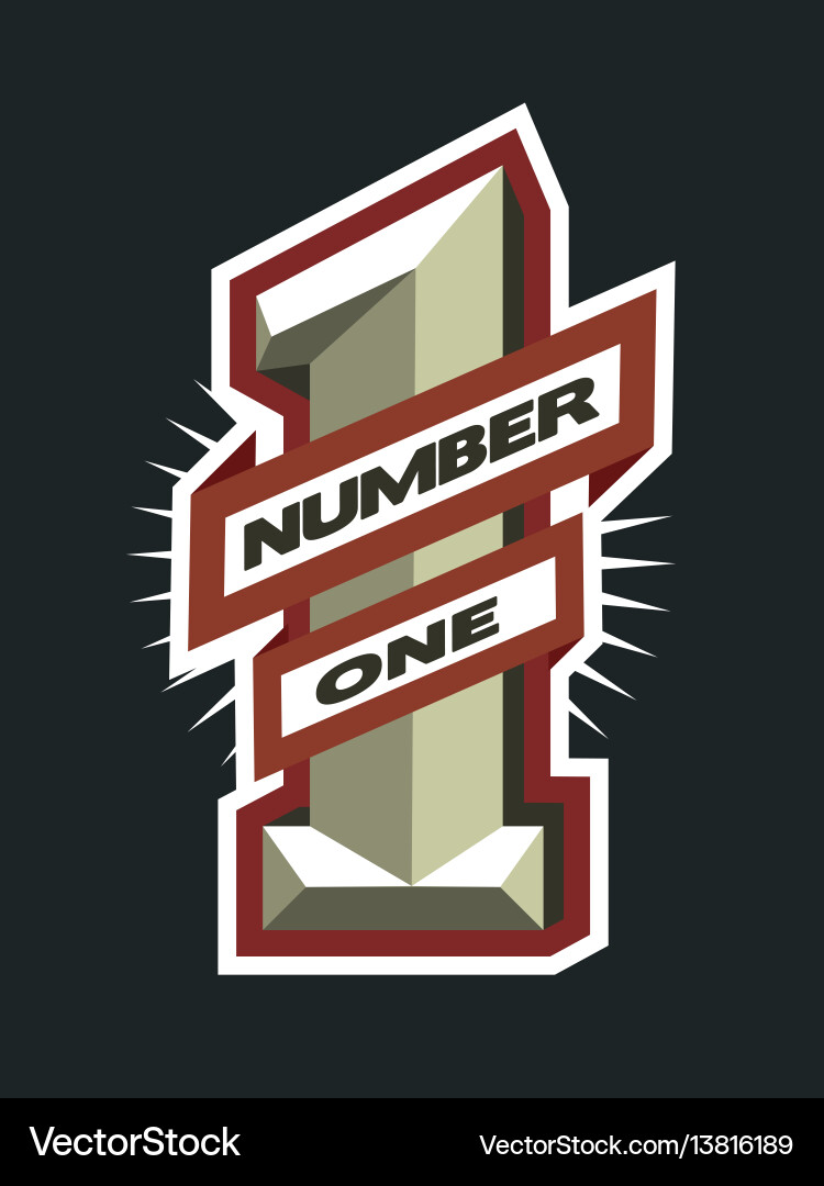 Nummer eins Logo Lizenzfreies Vektorbild - VectorStock