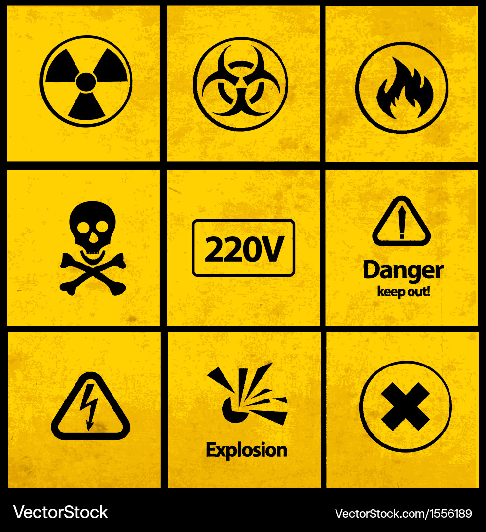 Warning signs Royalty Free Vector Image - VectorStock