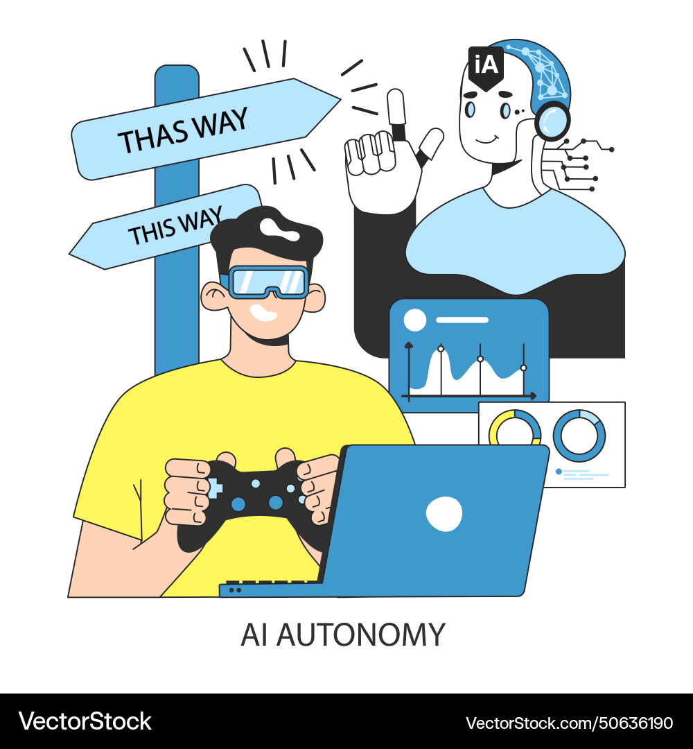 Ai ethics artificial intelligence autonomy Vector Image