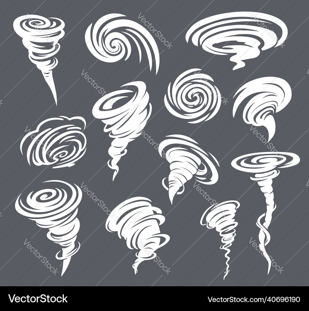 Cartoon Tornado Storm Vortex Royalty Free Vector Image