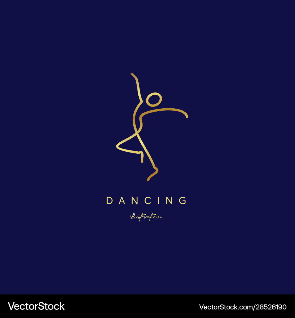 Dancing logo design Royalty Free Vector Image - VectorStock