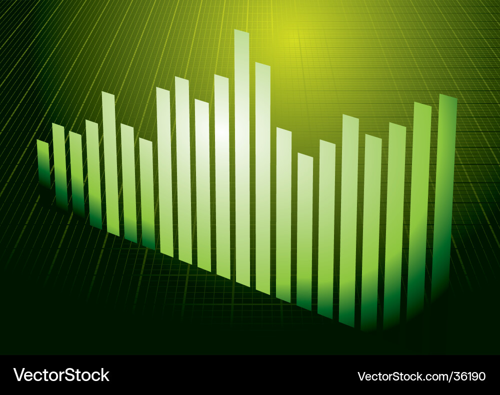 Green graph Royalty Free Vector Image - VectorStock