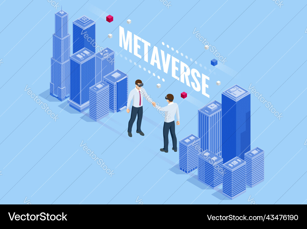 Isometric Future Digital Technology Cyber Virtual Vector Image
