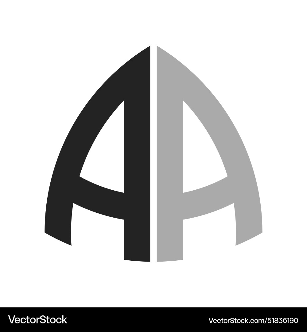 Modern creative aa logo design letter icon Vector Image