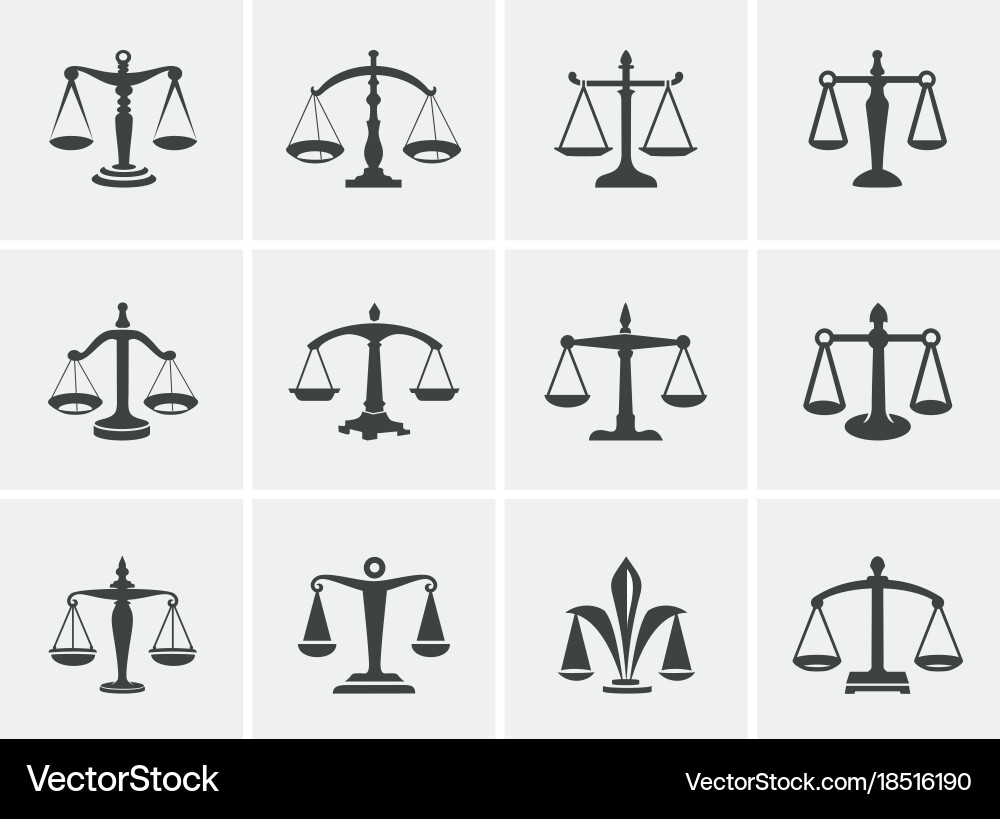 Scales low set Royalty Free Vector Image - VectorStock