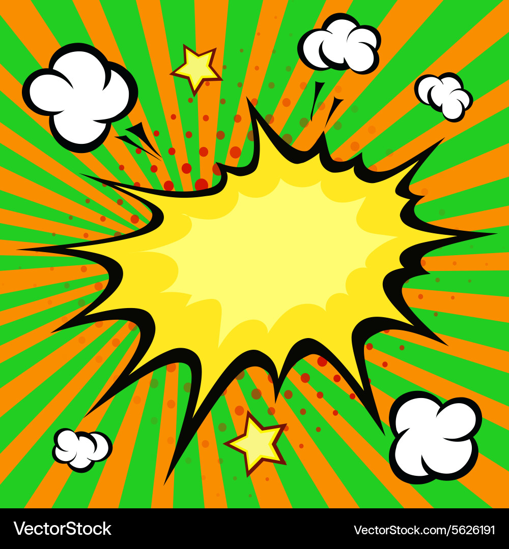 Comic Explosion Burst Royalty Free Vector Image
