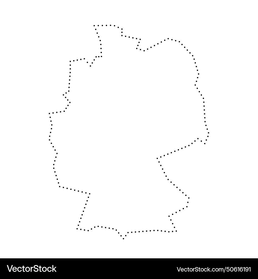 Germany dotted outline map Royalty Free Vector Image