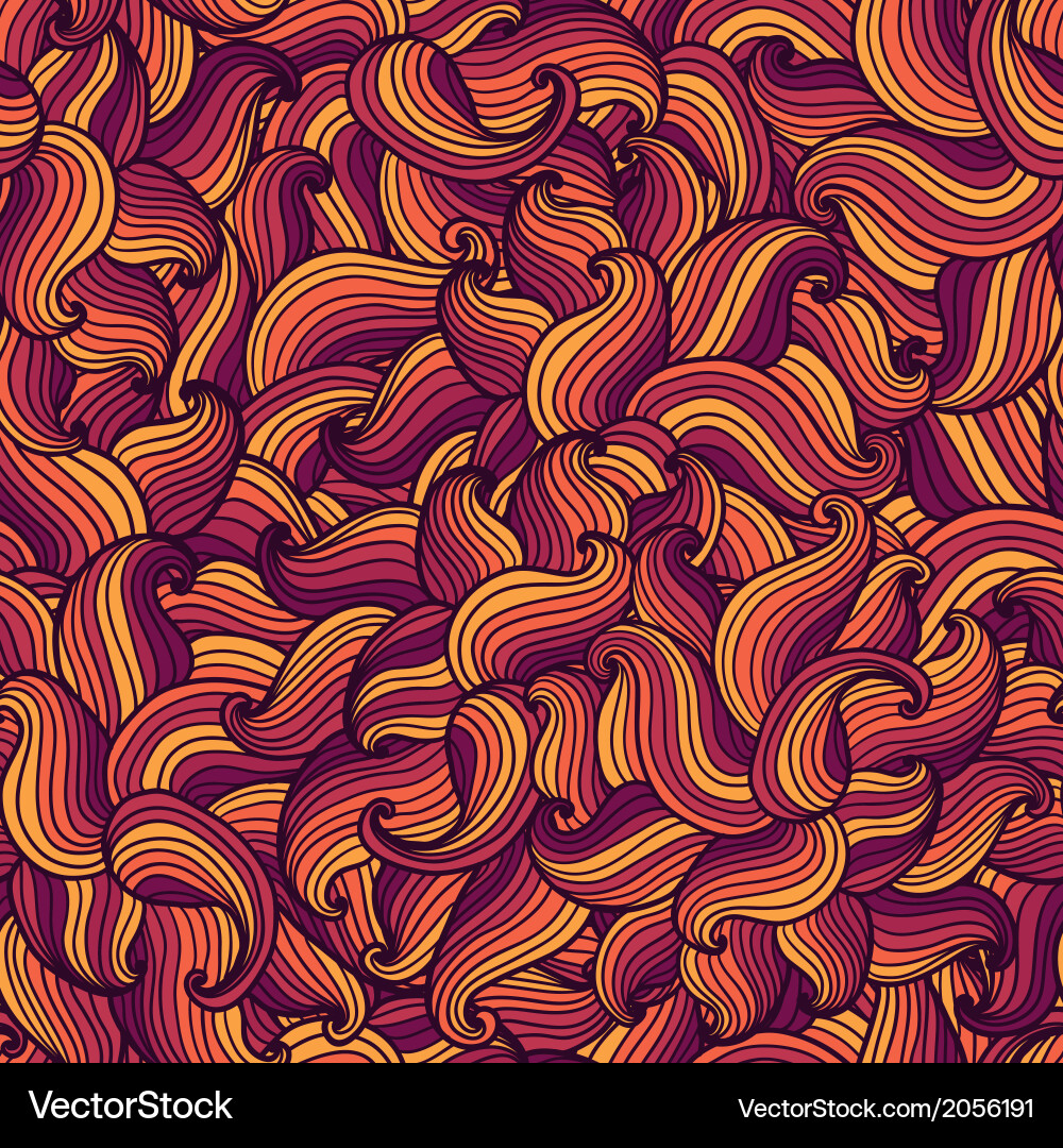 Hand drawn wavy background Royalty Free Vector Image