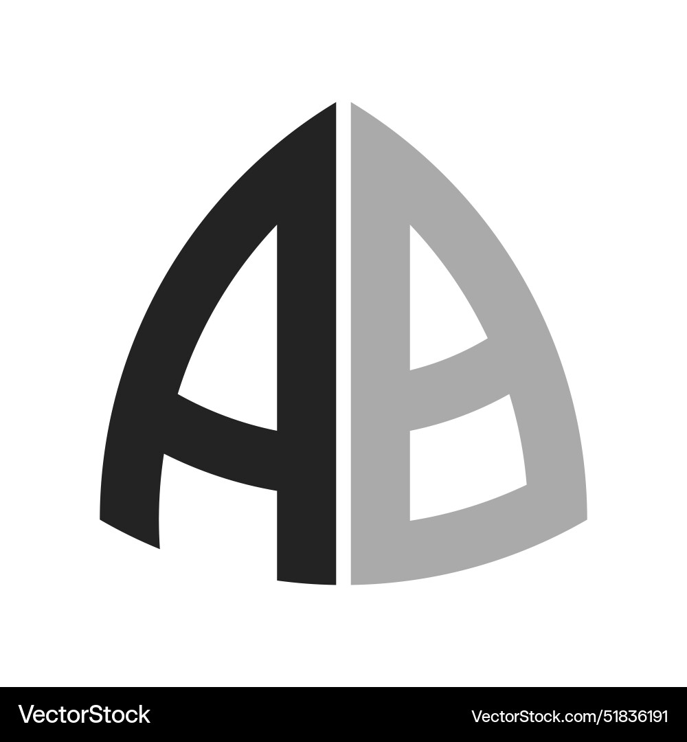 Modern creative ab logo design letter ab icon for Vector Image