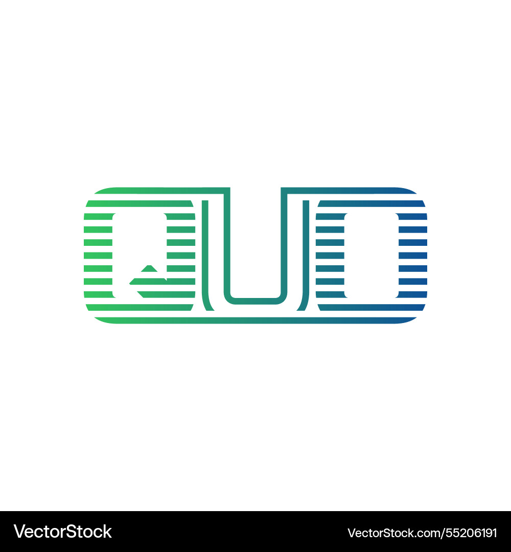 Modern quo logo design letter minimalist – Royalty-Free Vector ...