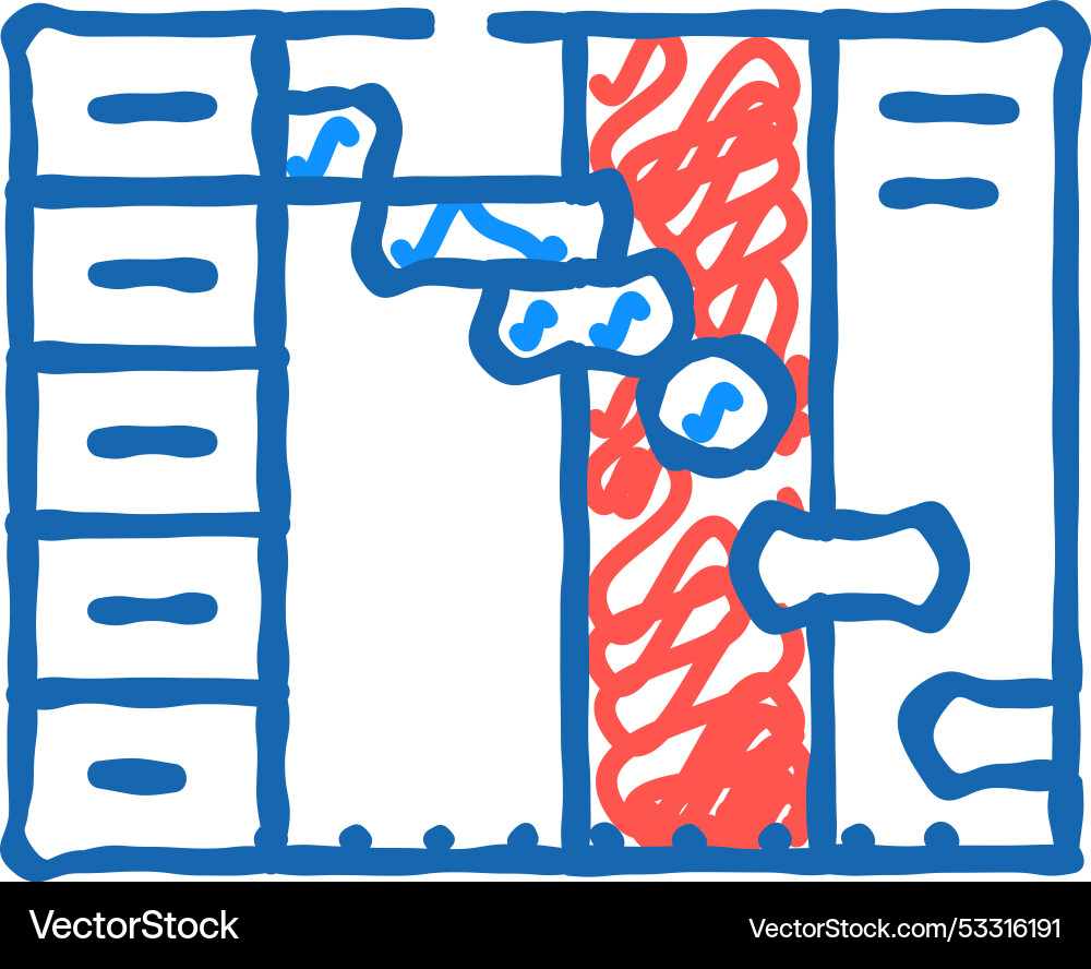 Plan of time and tasks icon doodle Royalty Free Vector Image