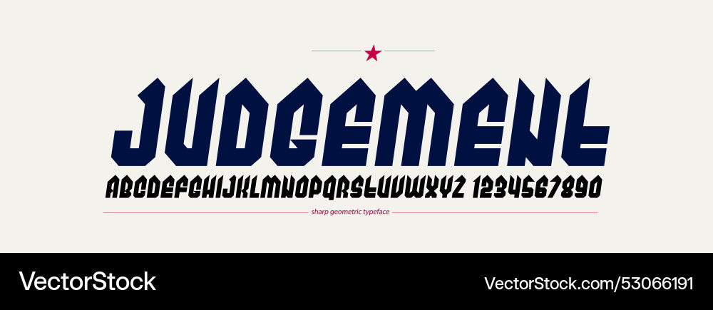 Sharp and bold gothic font for logo creation of Vector Image