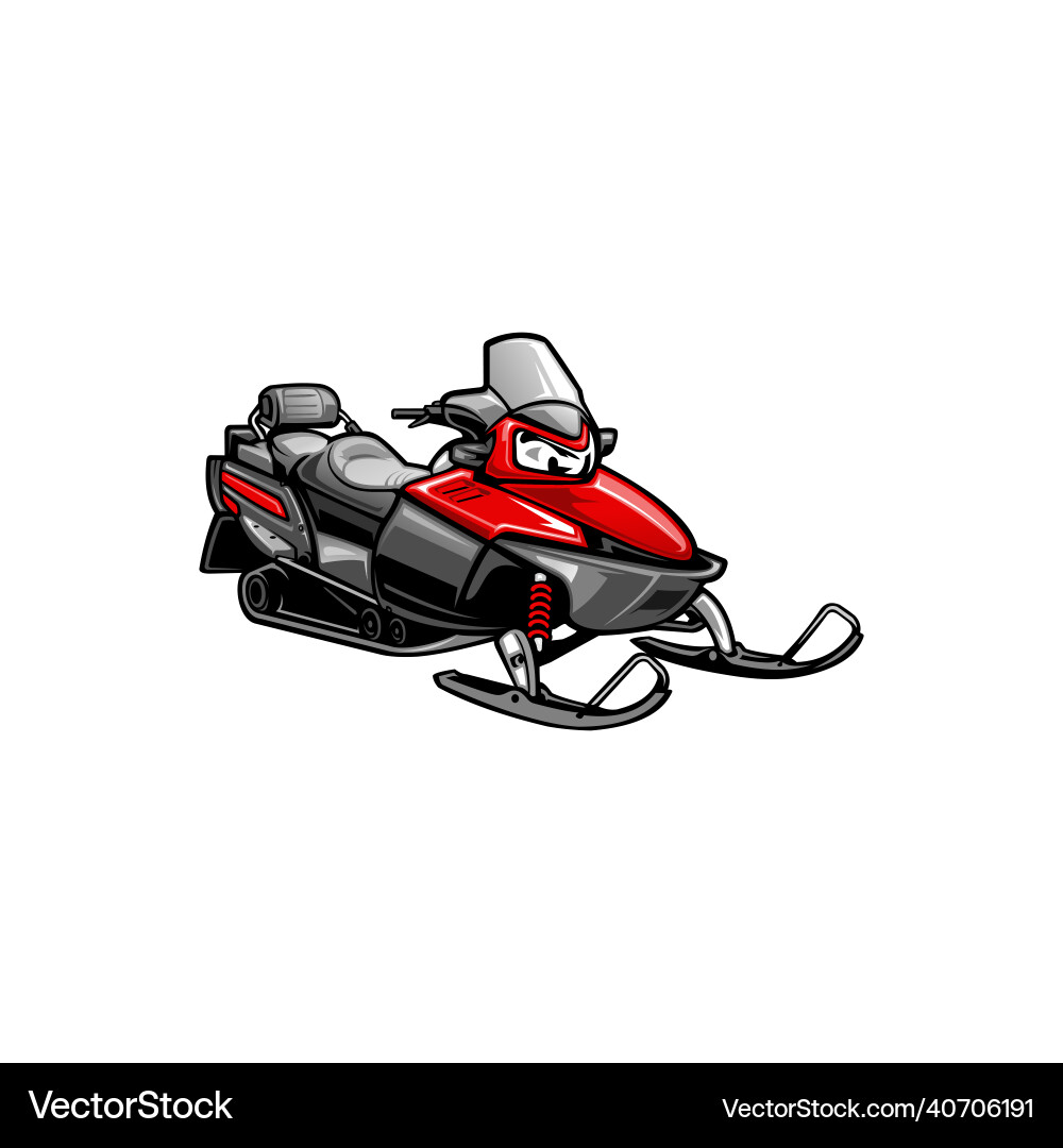 Snow jet ski mobile Royalty Free Vector Image - VectorStock