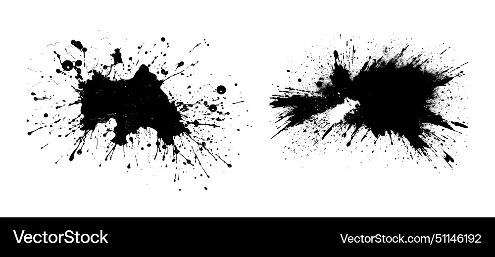 Abstract watercolor black paint Royalty Free Vector Image