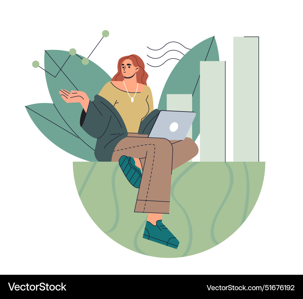 Business activity woman entrepreneur Royalty Free Vector