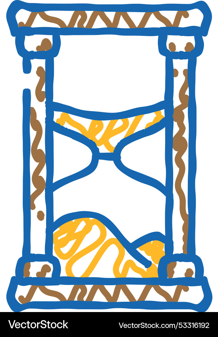 Hour glass icon doodle Royalty Free Vector Image