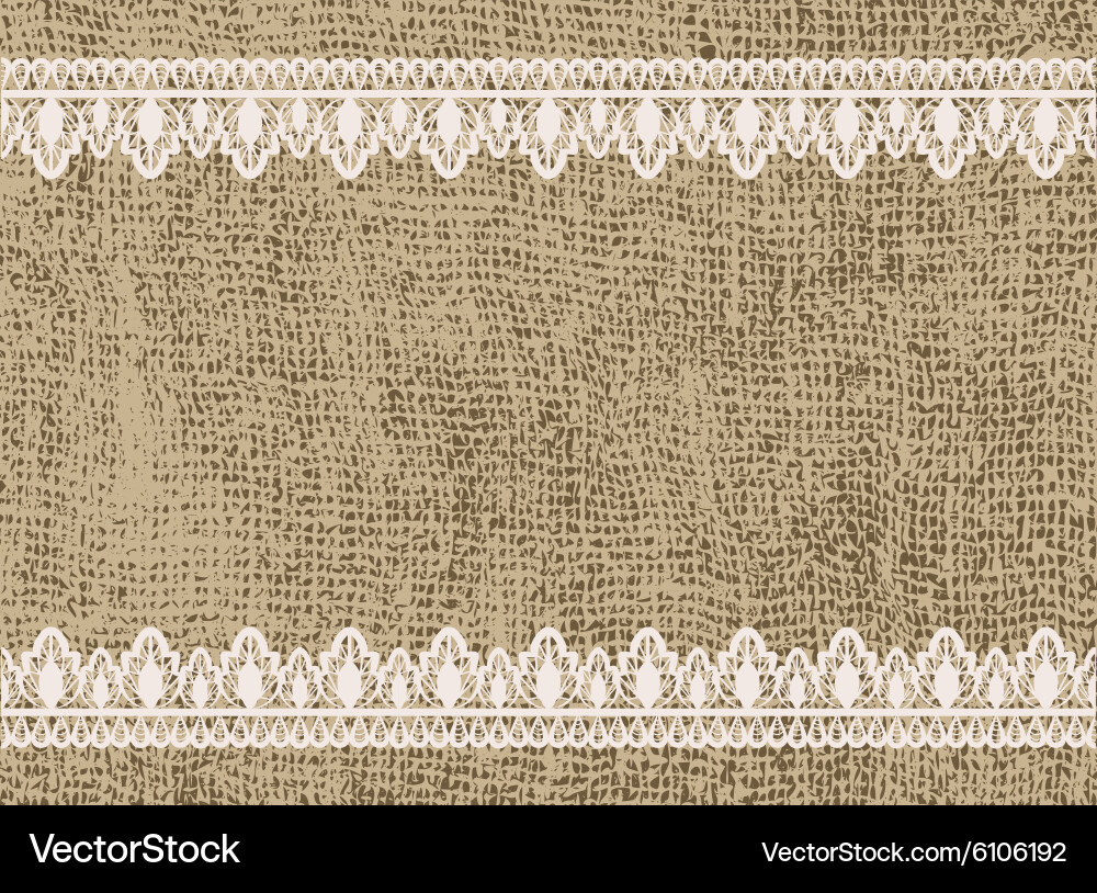 Lace and sacking Royalty Free Vector Image - VectorStock