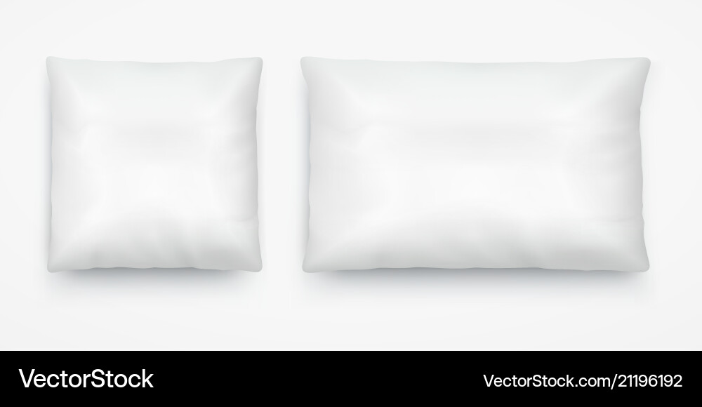White pillow layout square Royalty Free Vector Image
