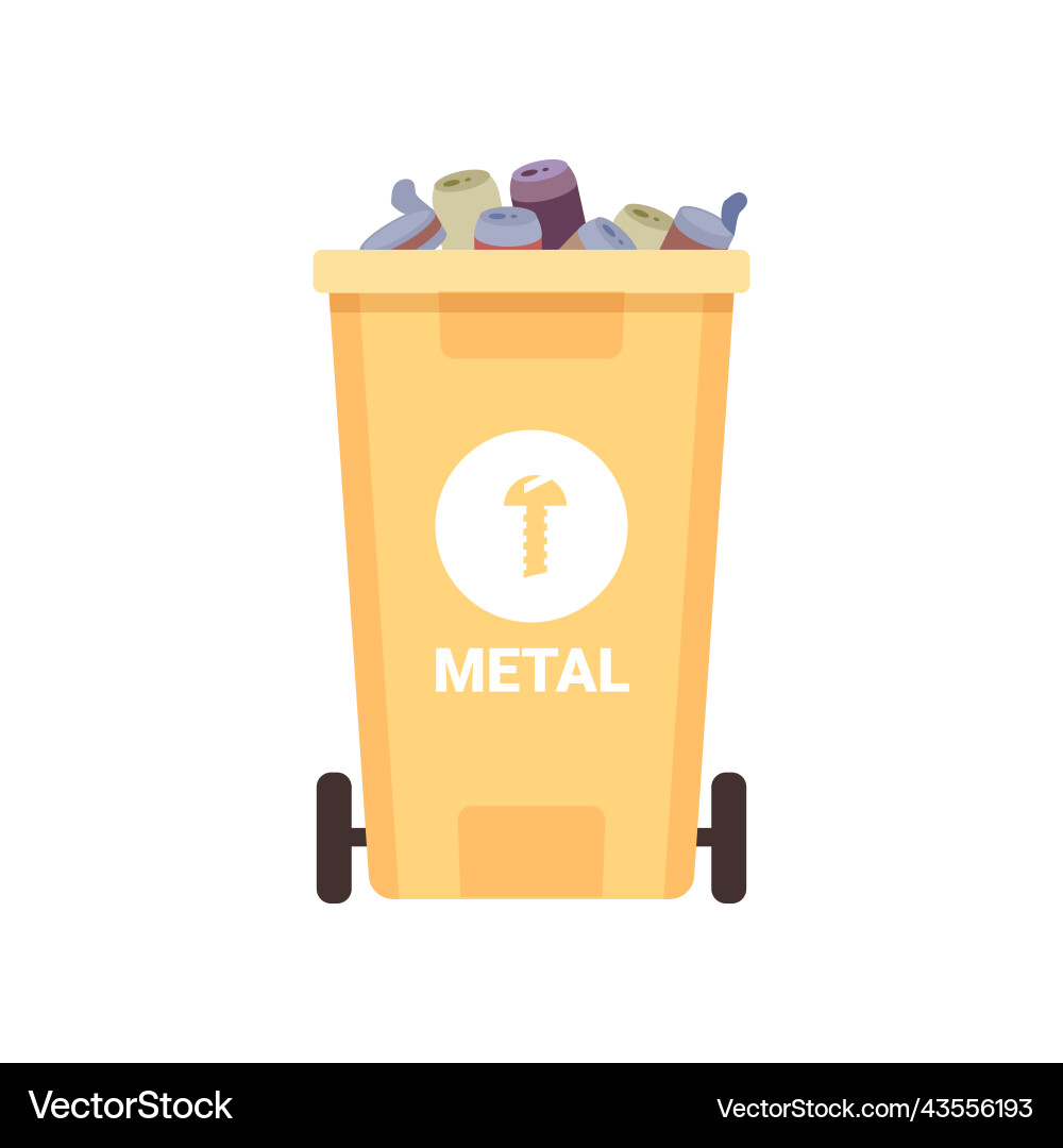 Bin waste for sorting and separating metal dustbin