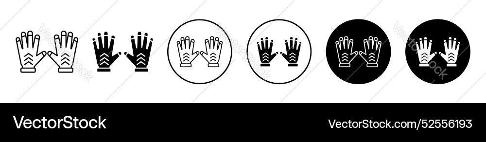 Gauntlet icon set on white background Royalty Free Vector