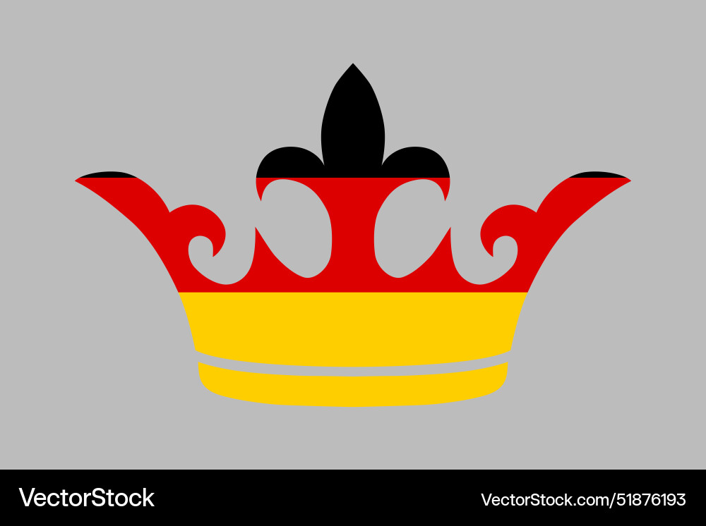 Germany crown shape with flag Royalty Free Vector Image