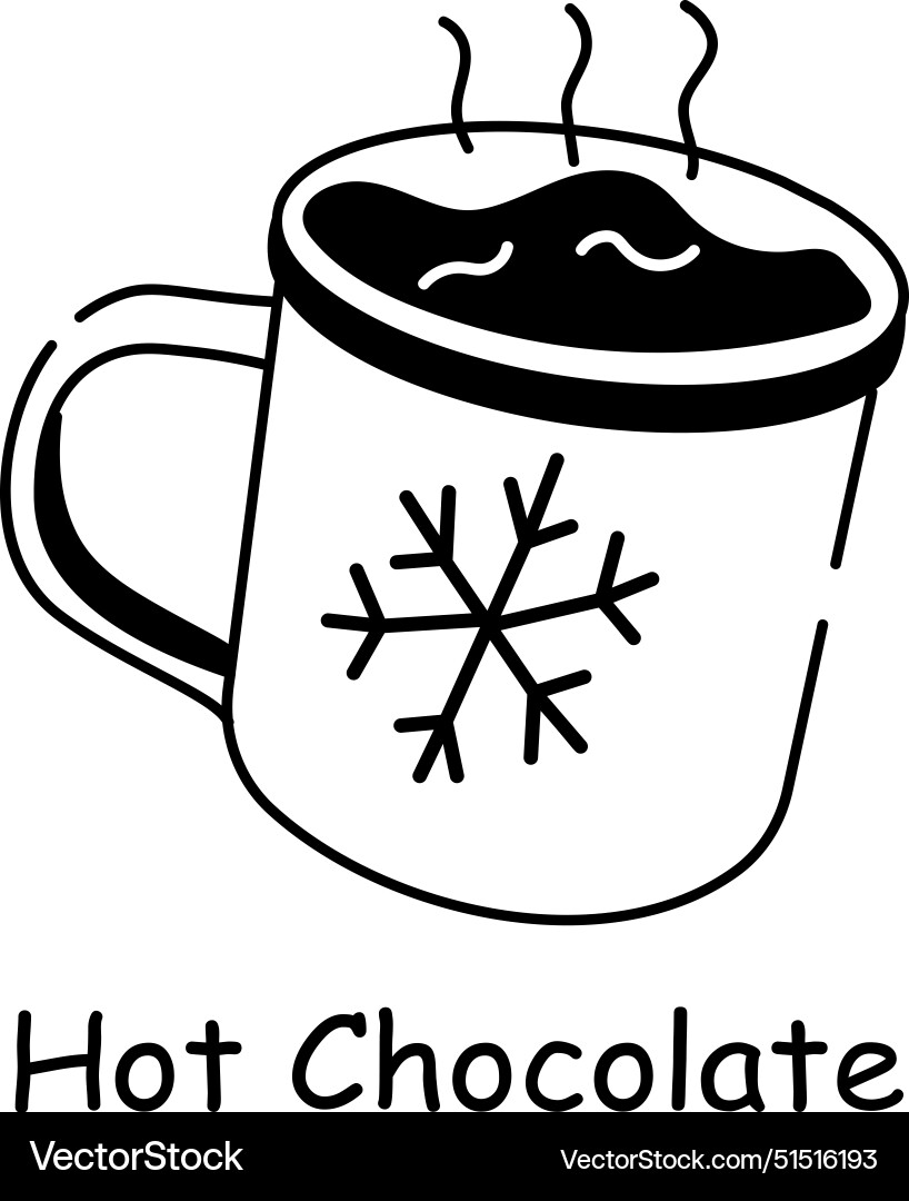 Hot chocolate Royalty Free Vector Image - VectorStock