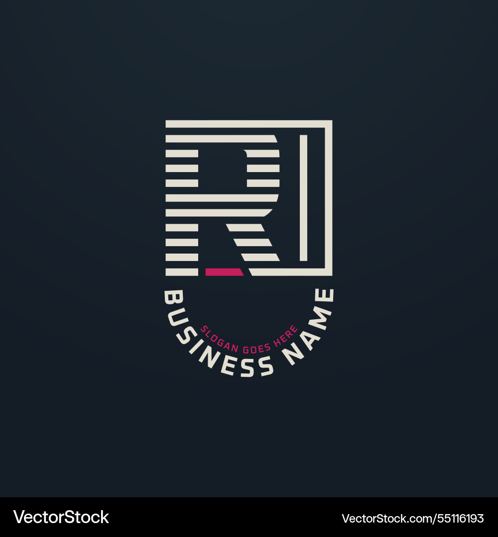 Letter ri premium logo design modern business Vector Image