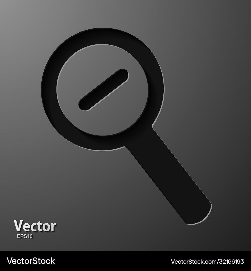 Magnifying glass icon no meshes only gradients Vector Image