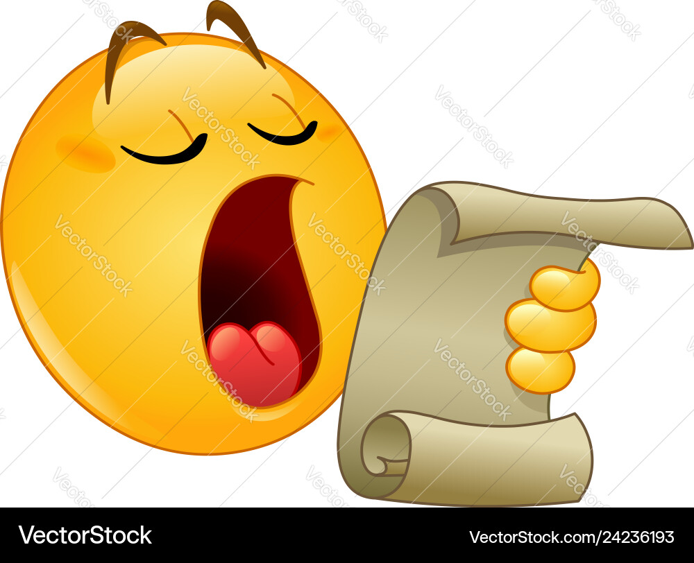 Making an announcement emoticon Royalty Free Vector Image