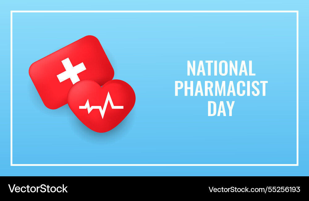 Pharmacist day celebration design with realistic Vector Image
