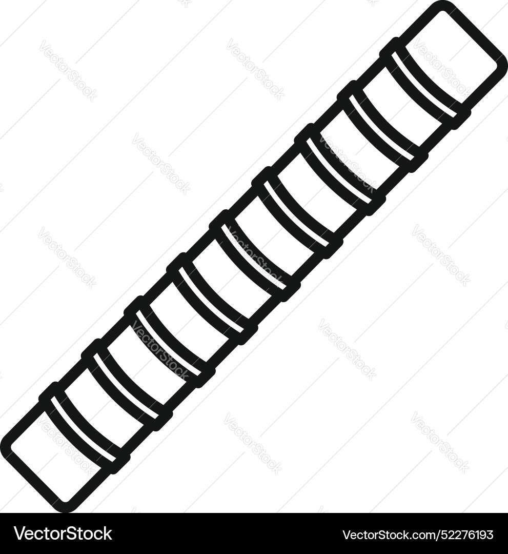 Reinforced steel bar icon showing construction Vector Image