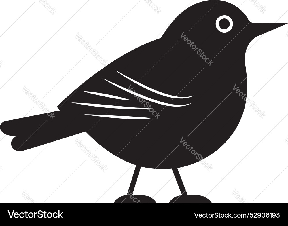 Serenade in simplicity emblematic robin Royalty Free Vector