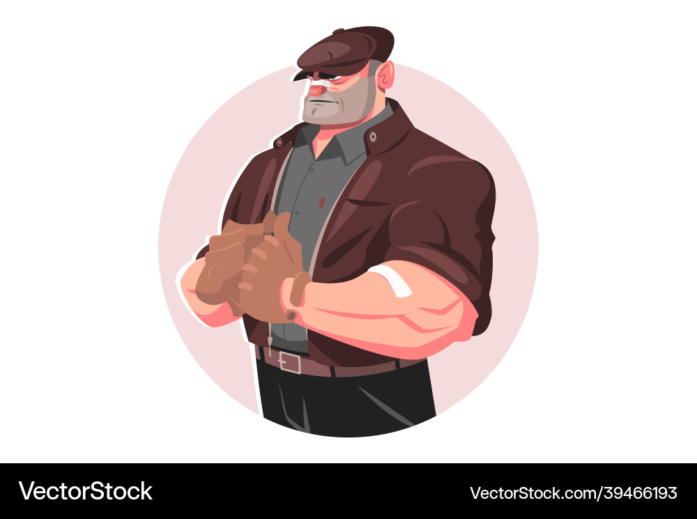 Strong Security Guard Royalty Free Vector Image