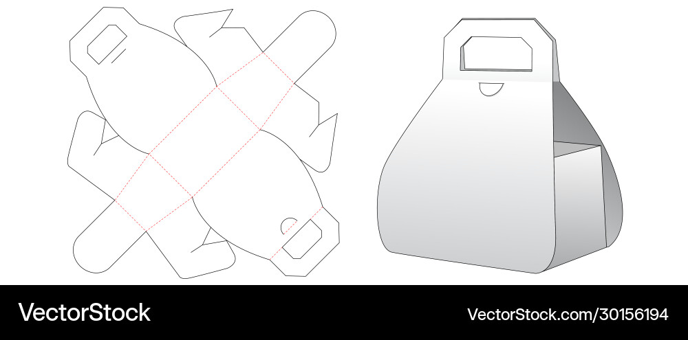 Cardboard gift box die cut template design Vector Image