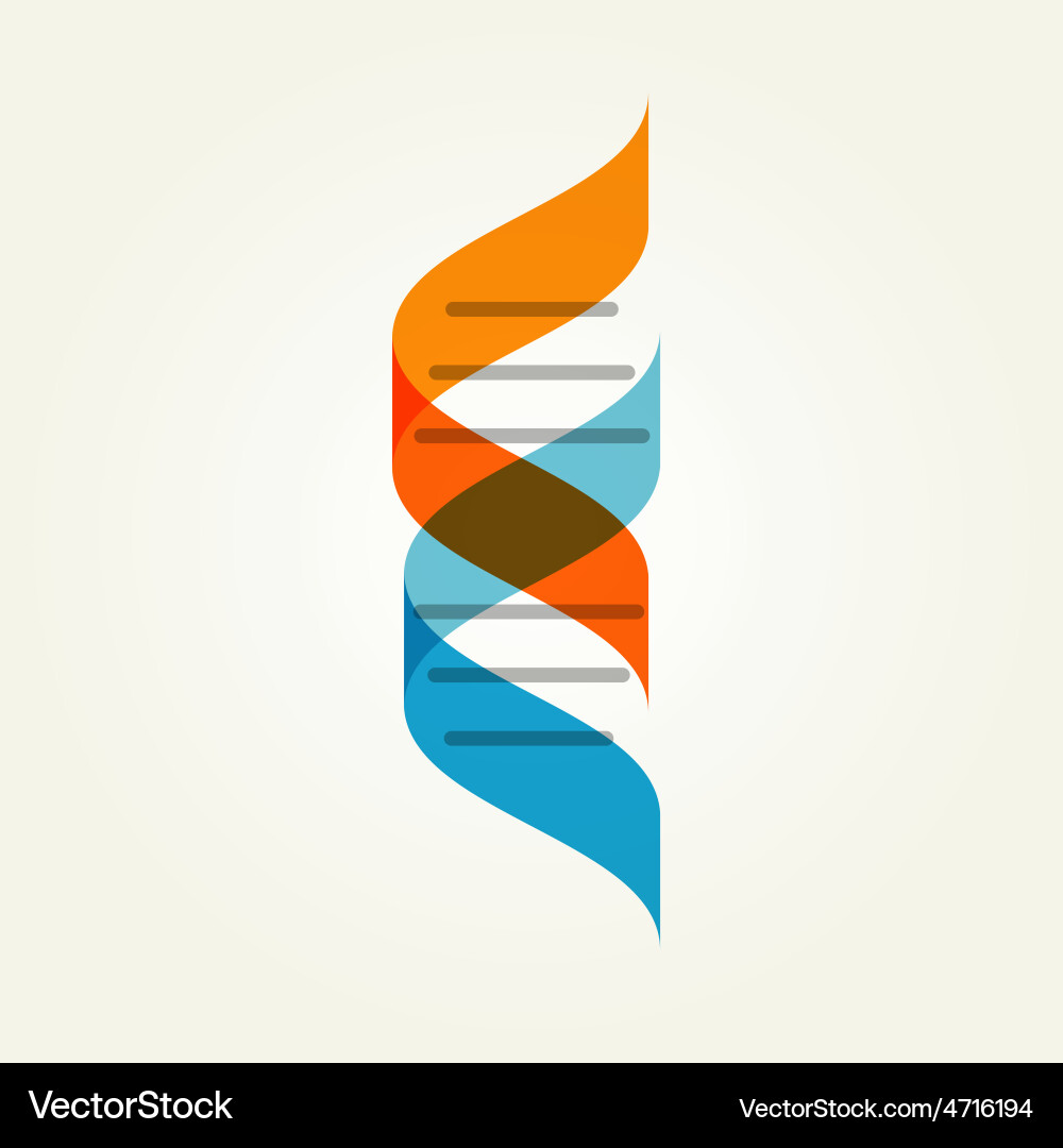 Dna genetic element and icon Royalty Free Vector Image