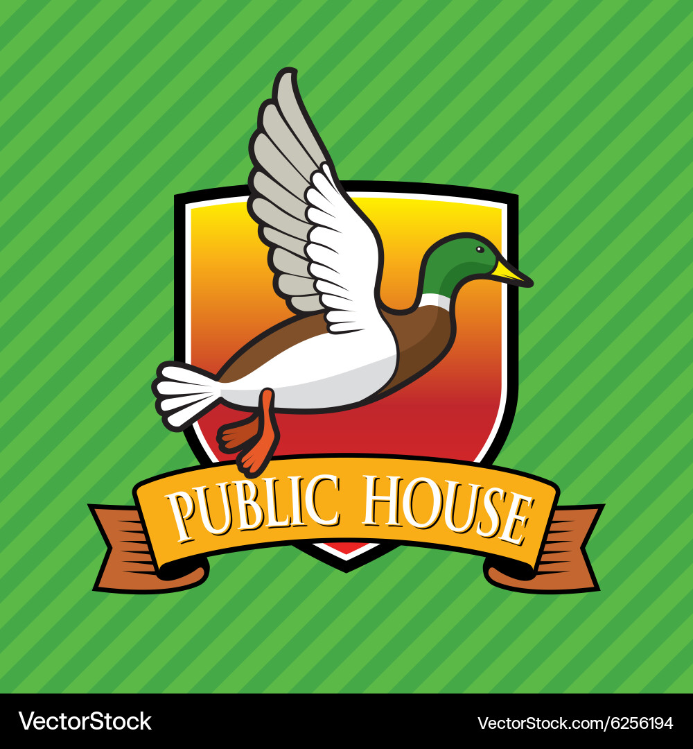 Mallard logo colourful Royalty Free Vector Image