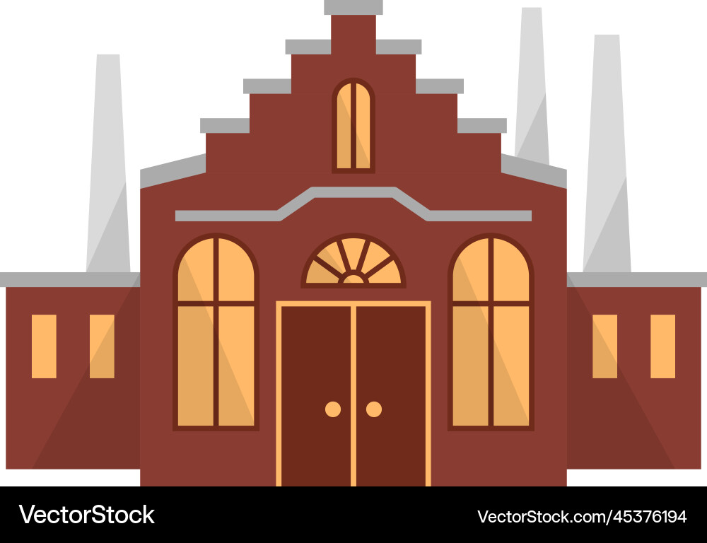 Manufacturing building icon industrial Royalty Free Vector
