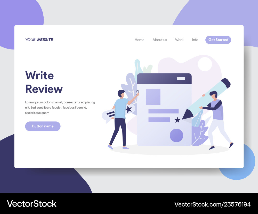 People writing review Royalty Free Vector Image