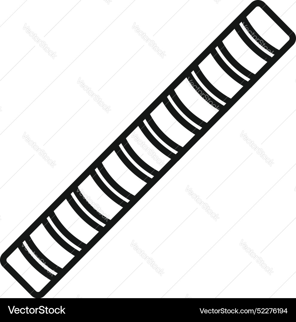 Single wafer roll outline icon representing sweet Vector Image