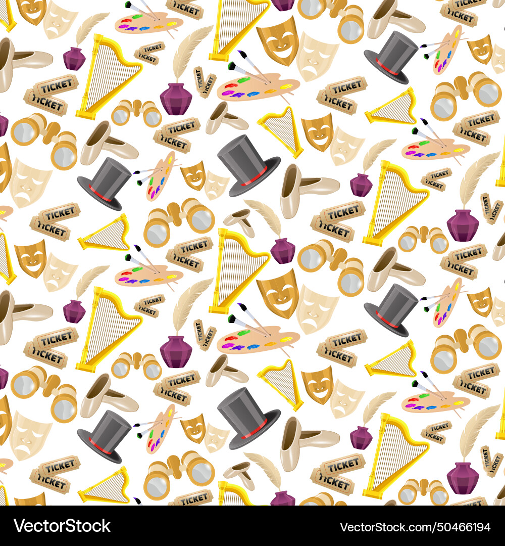 Theatre performance and acting realistic seamless Vector Image