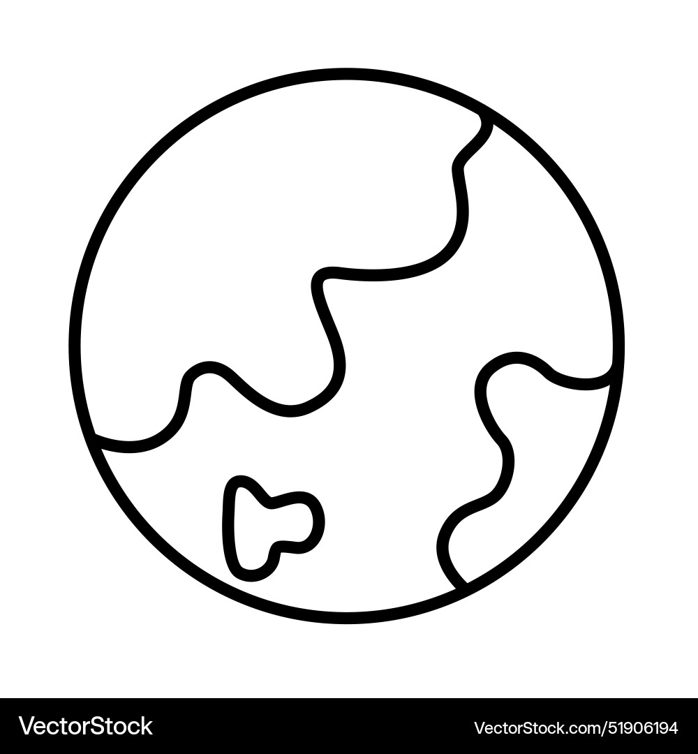 World icon in thin line style graphic design Vector Image