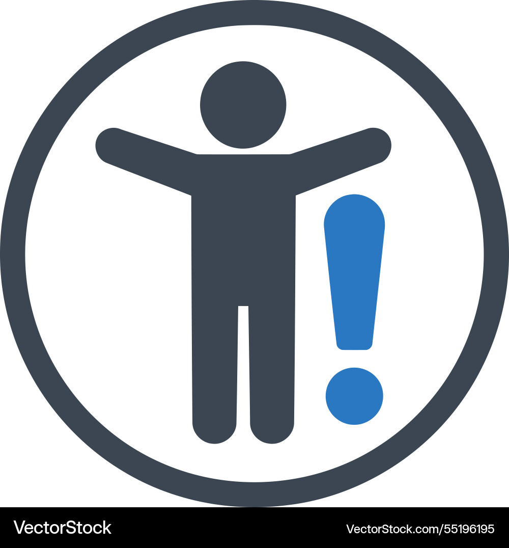 Attention alert icon Royalty Free Vector Image