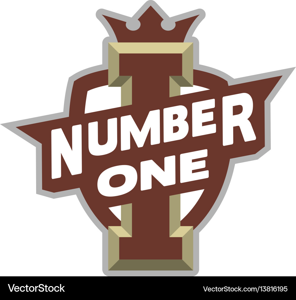 Figure is one a decorative emblem logo Royalty Free Vector