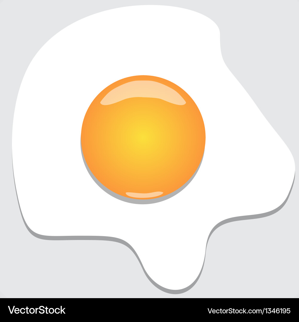 Fried egg Royalty Free Vector Image - VectorStock