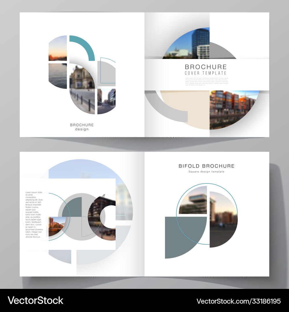Layout two covers templates for square Royalty Free Vector