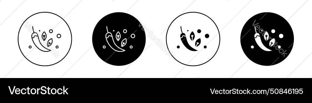 Spices icon set pepper chili herbs symbol Vector Image Spices icon set pepper chili herbs symbol Vector Image
