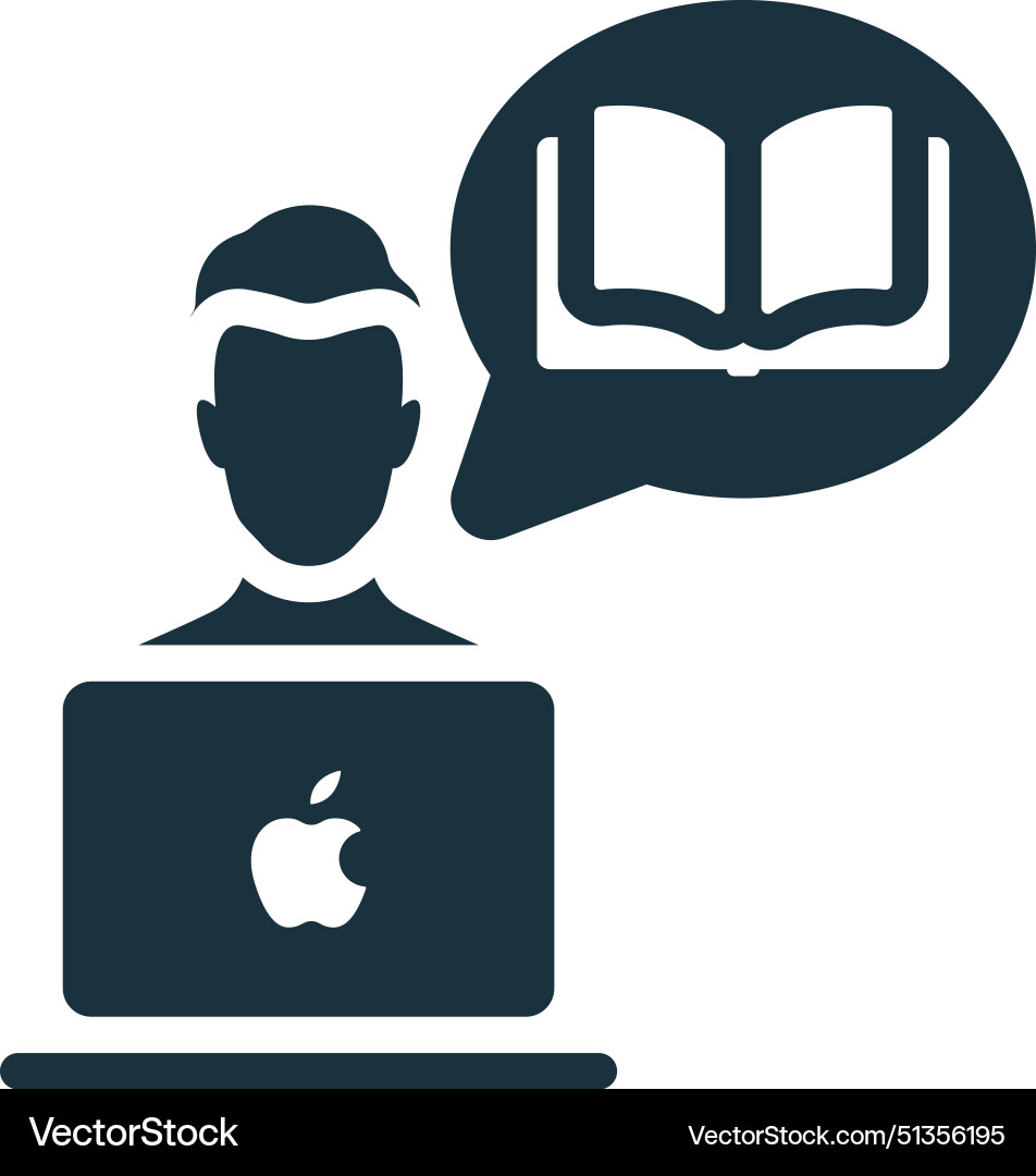 User stories icon monochrome simple behavior Vector Image